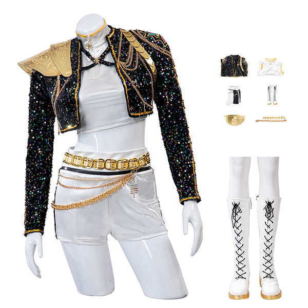 Kpop Demon Hunters Rumi Cosplay Cstume Golden Black Dance Outfit Becos – Becostume