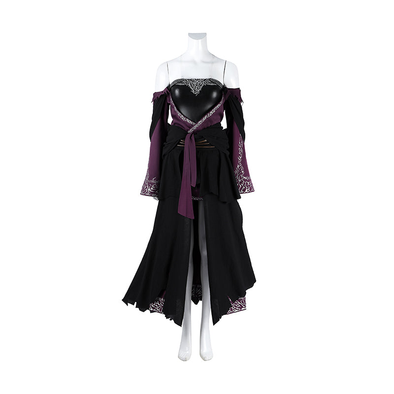 Elden Ring Nightreign Recluse Cosplay Costume Black Purple Halloween O ...