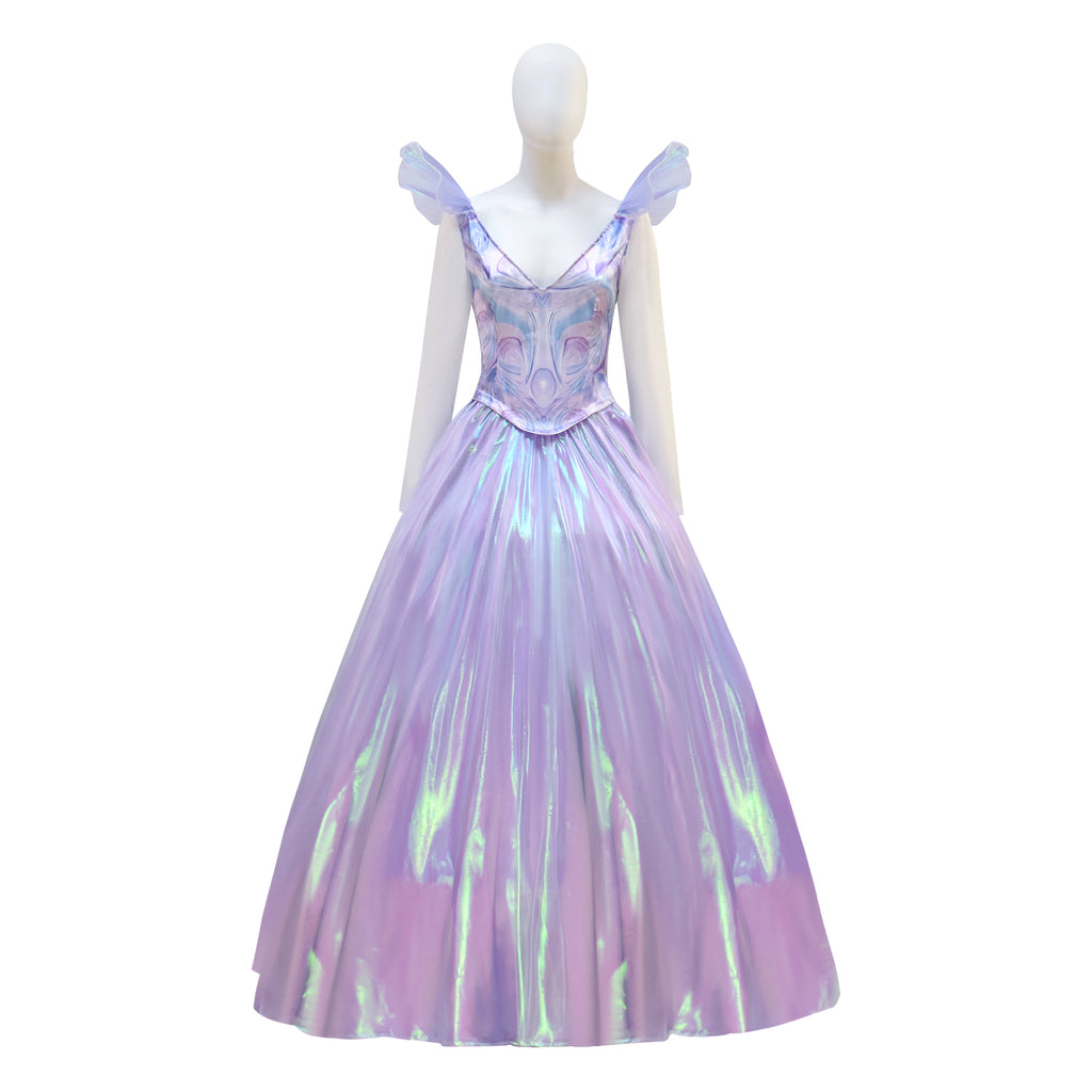 Wicked Glinda Fairy Purple Cosplay Costume Prom Dress Halloween Outfit ...