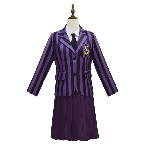 Enid Sinclair School Uniform The Addams Family Wednesday Purple Dress ...