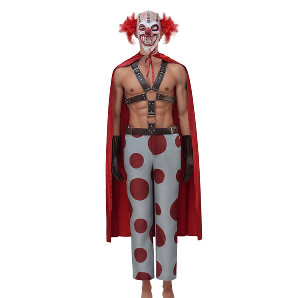 Twisted Metal Sweet Tooth Clown Pants Outfits With Mask Halloween Carn ...