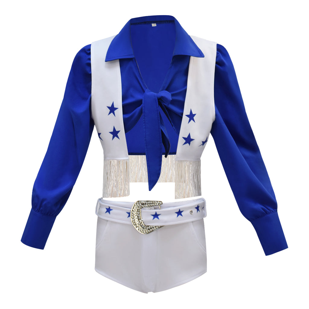 Star Dallas Cowboy Cheerleader Costume Adults High School Cheerleading ...