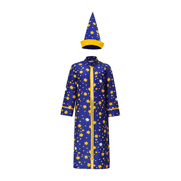 Unisex Kids Wizard Cloak with Stars Cape And Hat Witch Cloak BEcostume ...