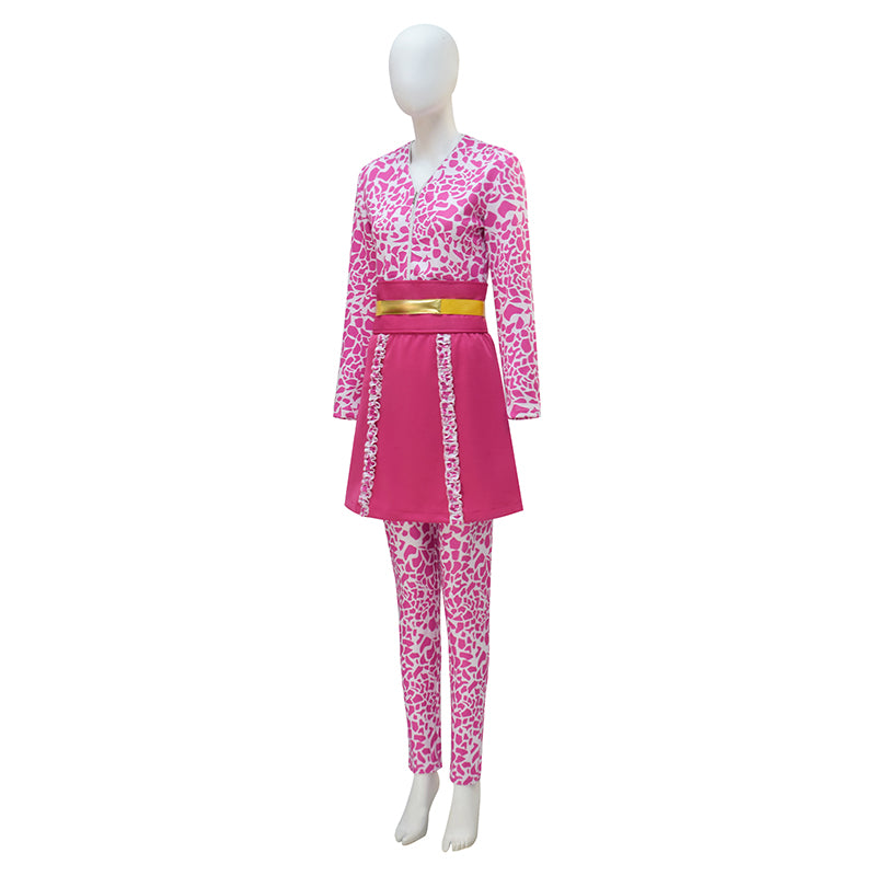 Glee Sue Sylvester Cosplay Costume Super Bass Pink Suit Becostume