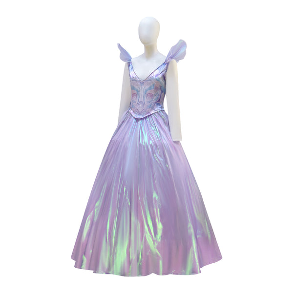 Wicked Glinda Fairy Purple Cosplay Costume Prom Dress Halloween Outfit ...
