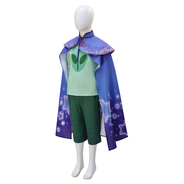 Elio Movie Cosplay Costume Boys Kid's Green Halloween Parade Carnival ...