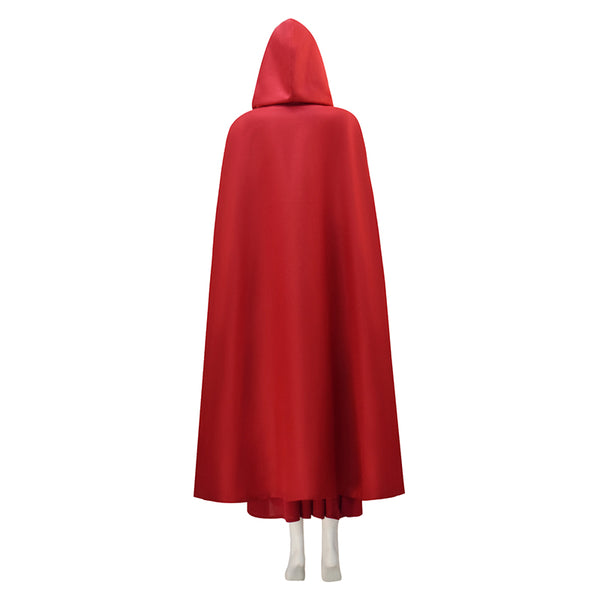 The Handmaid's Tale Red Hooded Cape Cosplay Costume Halloween Outfit B ...