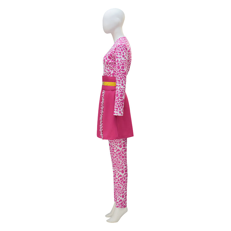 Glee Sue Sylvester Cosplay Costume Super Bass Pink Suit Becostume