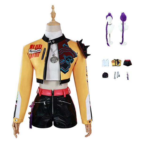 Kpop Demon Hunters Rumi Cosplay Costume Yellow Halloween Party Outfit ...