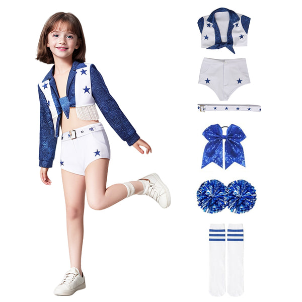 Kids DCC Star Dallas Cowboy Cheerleader Costume High School Cheerleadi ...