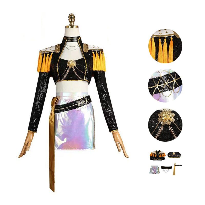 Kpop Demon Hunters Mira Cosplay Costume Black Dance Halloween Outfit B ...