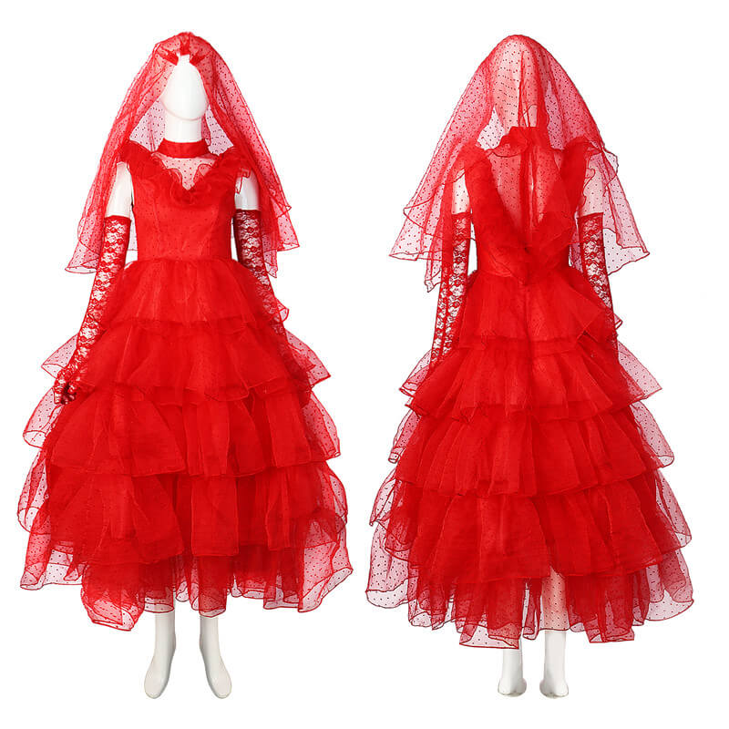 Beetlejuice Lydia Deetz Wedding Dress Beetlejuice Bride Red Dress Woem ...