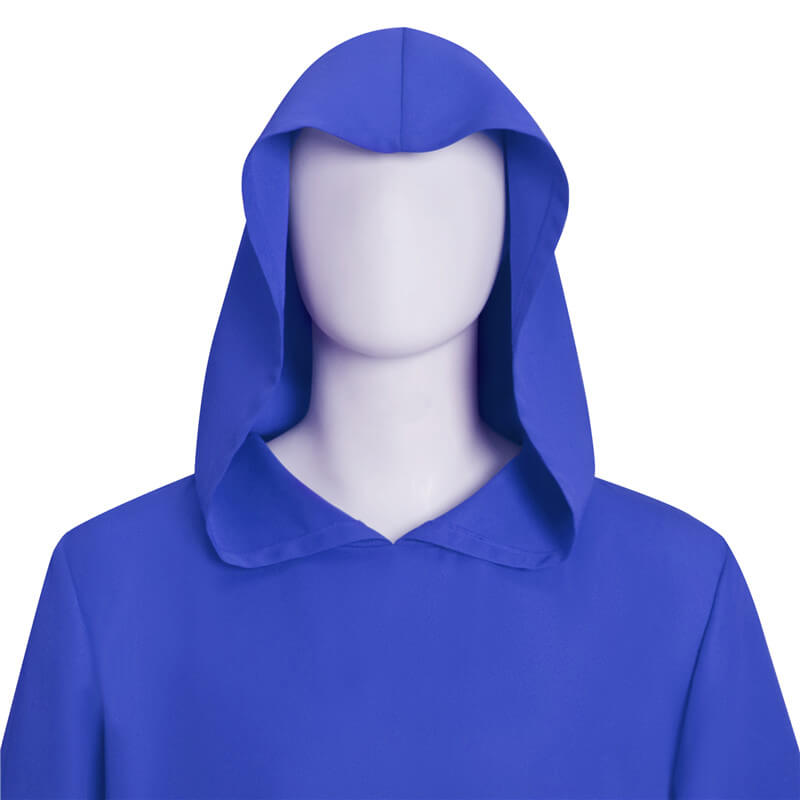 Blue Wizard Robe Shadow Wizard Money Gang Costume Cloak with Hooded BE ...