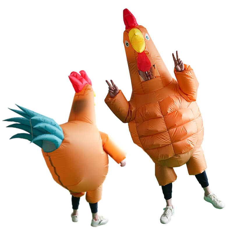 Chicken Inflatable Costume Blow up Rooster Inflatable Costume Adult BE ...
