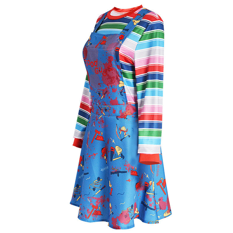 Female Chucky Costume Adults Women Child’s Play Halloween Costumes Sui ...