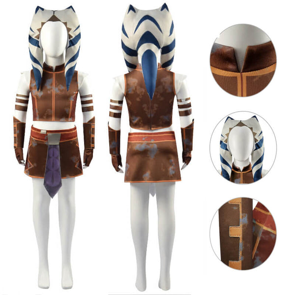 Girls Ahsoka Tano Costume Tales of the Jedi Ahsoka Halloween Cosplay S ...
