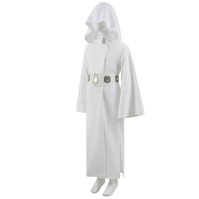 Kids Star Wars Princess Leia White Cosplay Costume Leia White Robe Hal ...