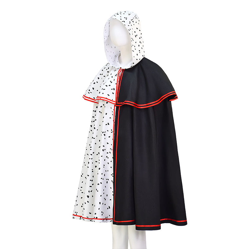 Spotted Cloak Black and White Clash Cosplay Costumes Halloween Party C ...