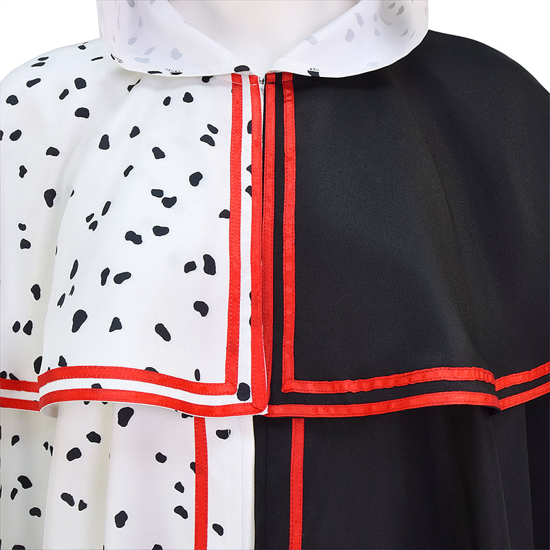 Spotted Cloak Black and White Clash Cosplay Costumes Halloween Party C ...