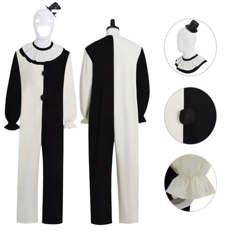 Becostume Terrifier 2 Art the Clown Halloween Costume Jumpsuit Hallowe