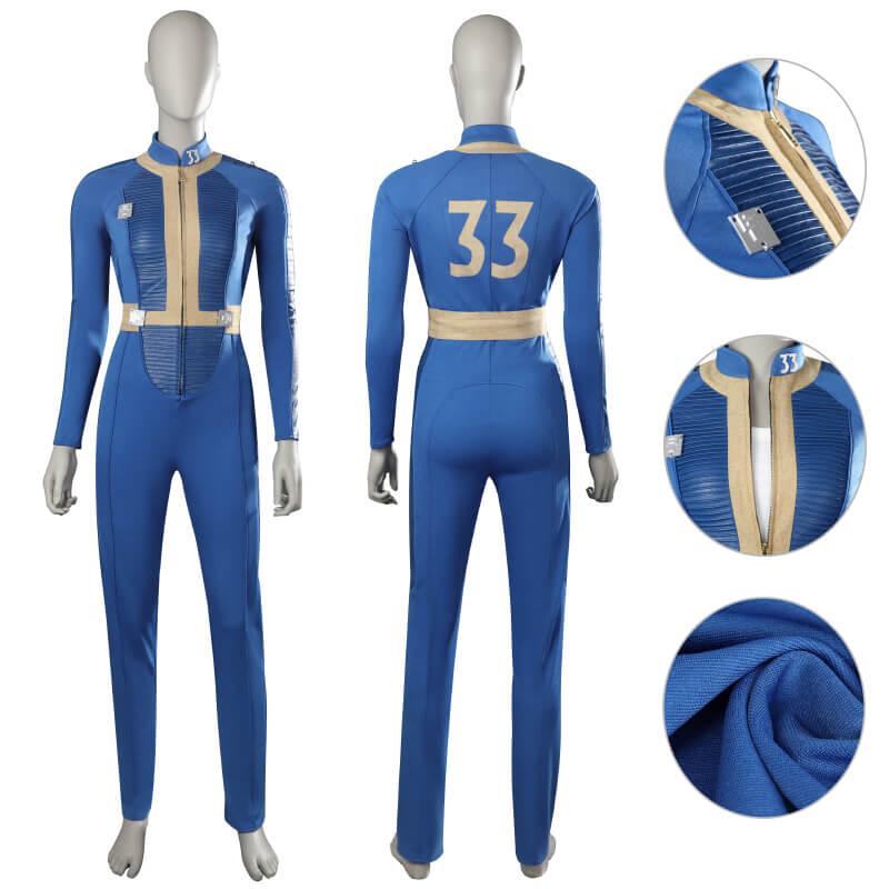 Vault 33 Suit Fallout 4 Cosplay Jumpsuit Female Vault Dweller Hallowee ...