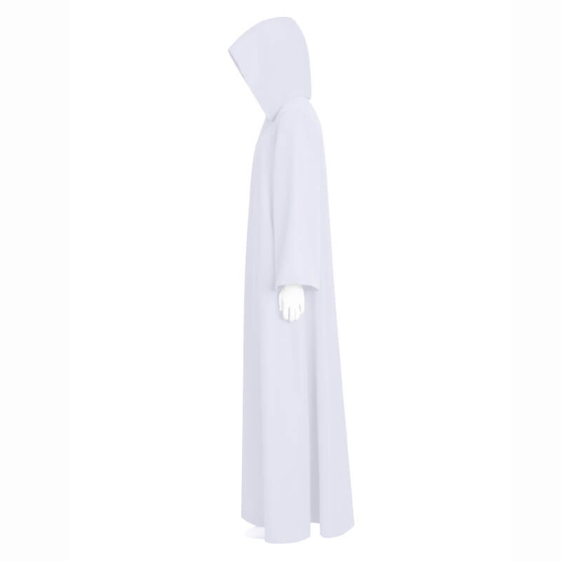 White Wizard Robe Shadow Wizard Money Gang Costume Robe with Hooded Ha ...