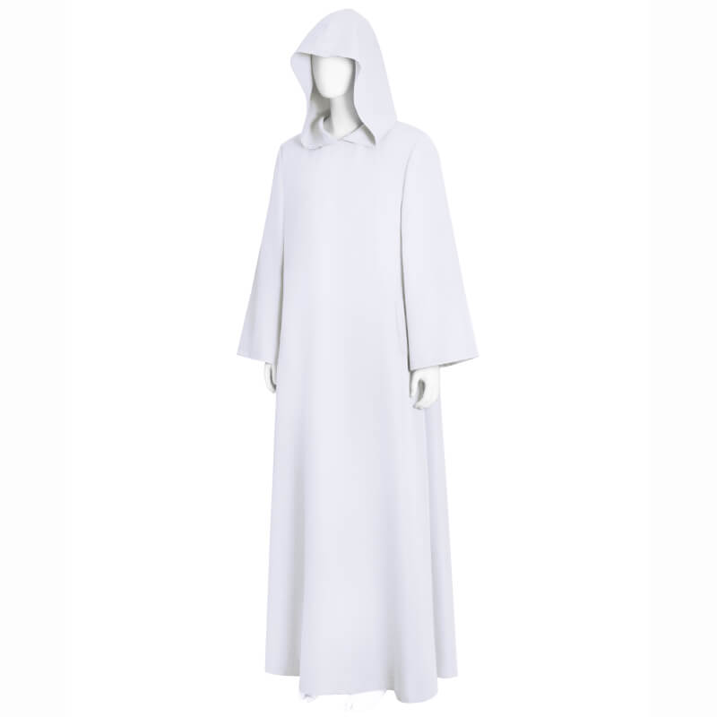 White Wizard Robe Shadow Wizard Money Gang Costume Robe with Hooded Ha ...