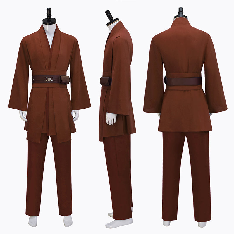 Anakin Brown Tunic Suit Star Wars Anakin Skywalker Cosplay Costume Hal ...