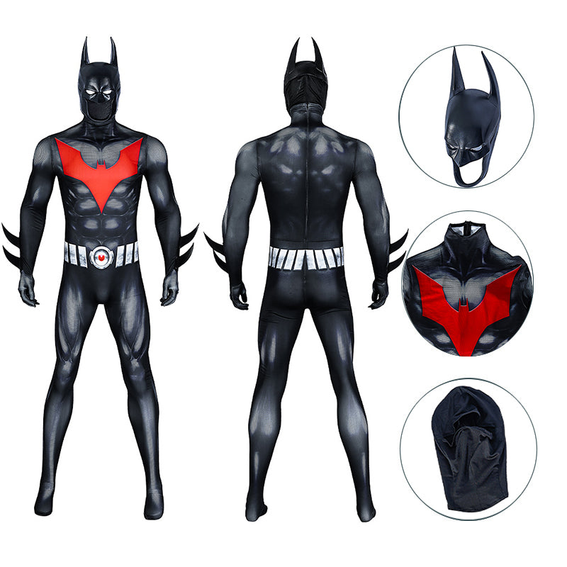 Animed Batman Beyond Cosplay Costume Batman Jumpsuit Mask Halloween Pa ...