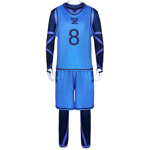 Blue Lock Jersey Anime Blue Lock Blue Sportswear Soccer Jersey Becostu ...