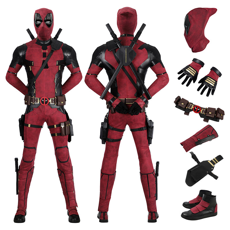 Deadpool 3 Cosplay Costume Deadpool Wade Wilson Leather Suit Deluxe Ve ...