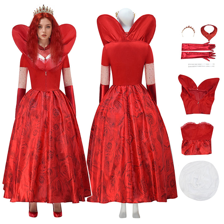 Descendants The Rise of Red Cosplay Costume Queen of Hearts Dress ...
