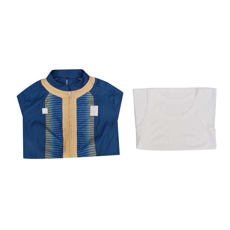 Fallout Lucy Cosplay Costume Lucy Vault 33 Jumpsuit Blue Uniform Hallo ...