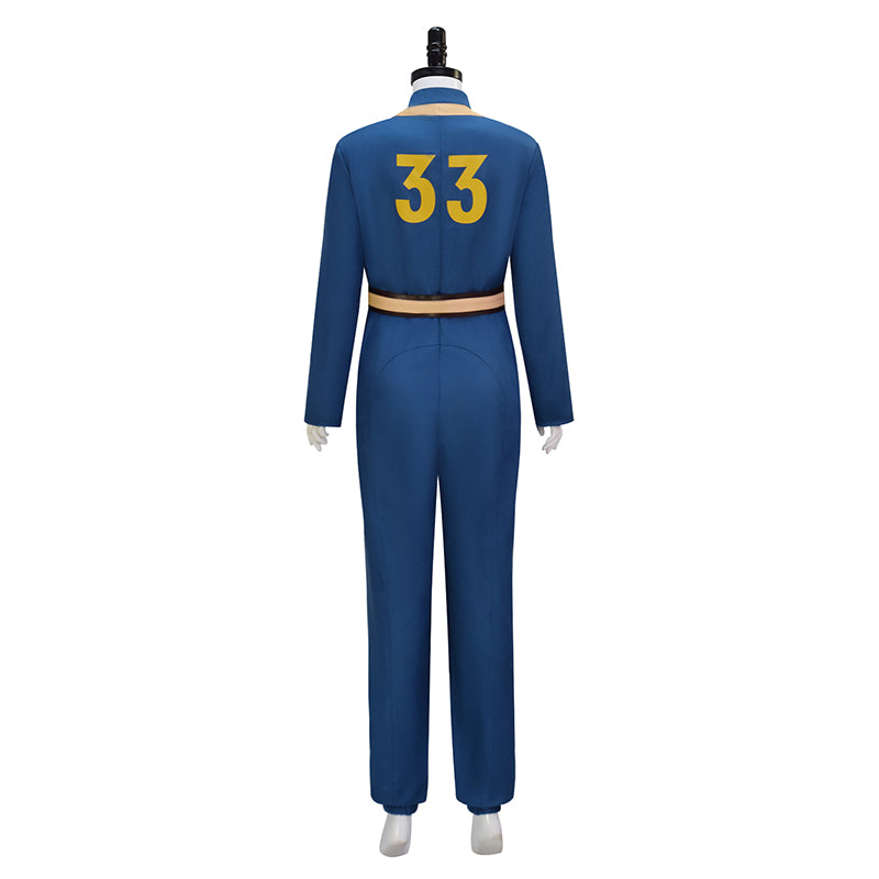 Fallout Lucy Cosplay Costume Lucy Vault 33 Jumpsuit Blue Uniform Hallo ...