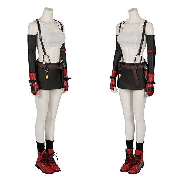 Final Fantasy VII Remake Tifa Cosplay Costumes Game Red Version Suit ...