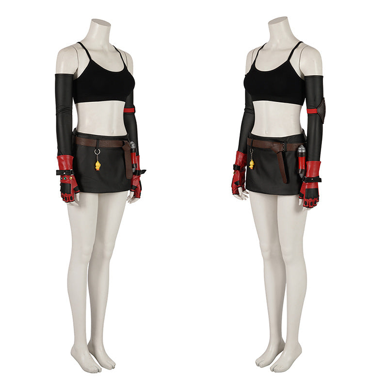 Final Fantasy VII Remake Tifa Cosplay Costumes Game Red Version Suit ...