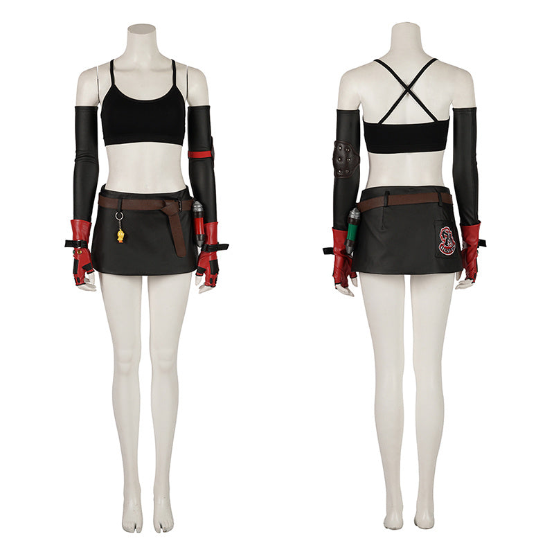 Final Fantasy VII Remake Tifa Cosplay Costumes Game Red Version Suit ...