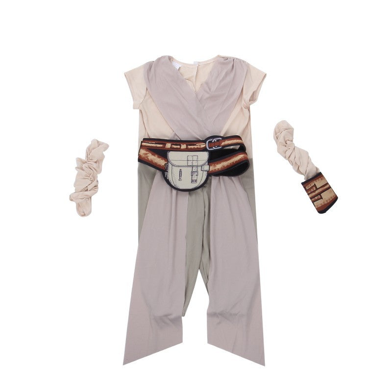 Kids Rey Cosplay Star Wars: The Force Awakens Costume Halloween Outfit ...