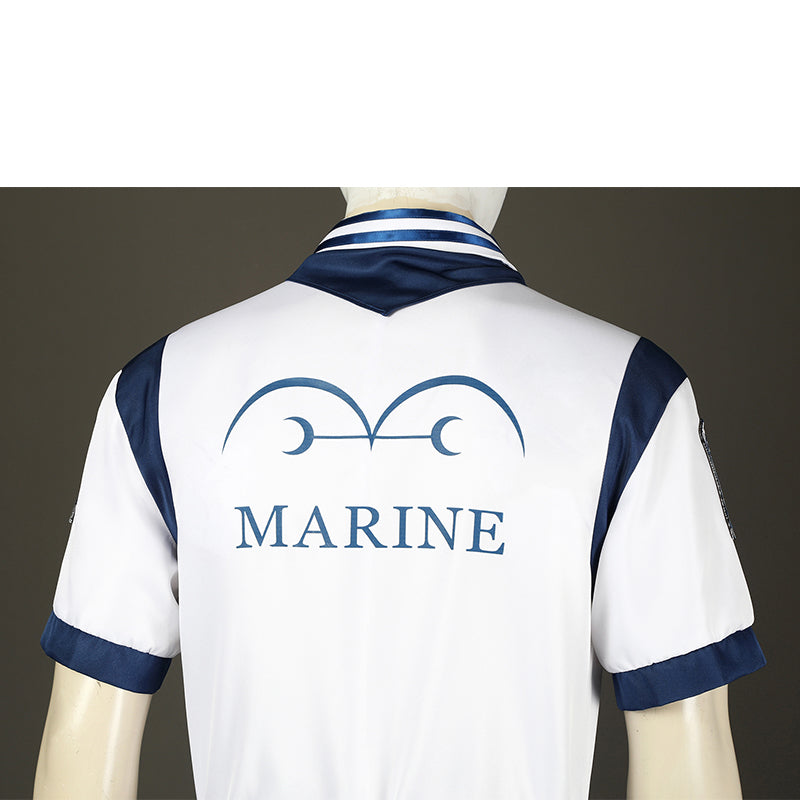 One Piece Coby Cosplay Costume Koby Navy Uniform Halloween Party Suit ...