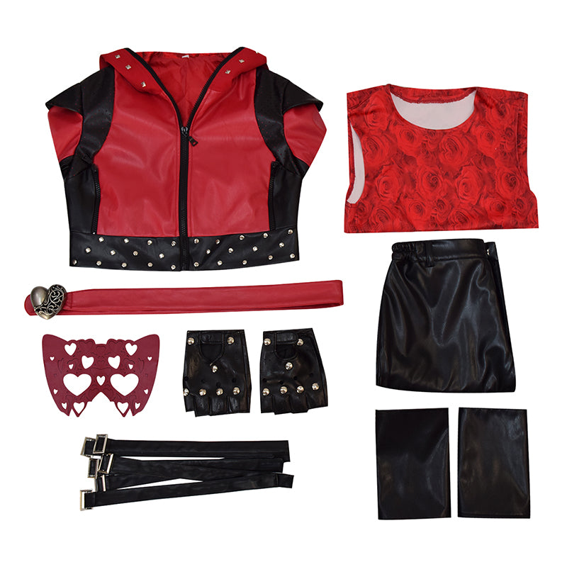 Red Descendants Jacket Outfit Descendants: The Rise of Red Heart Cospl ...