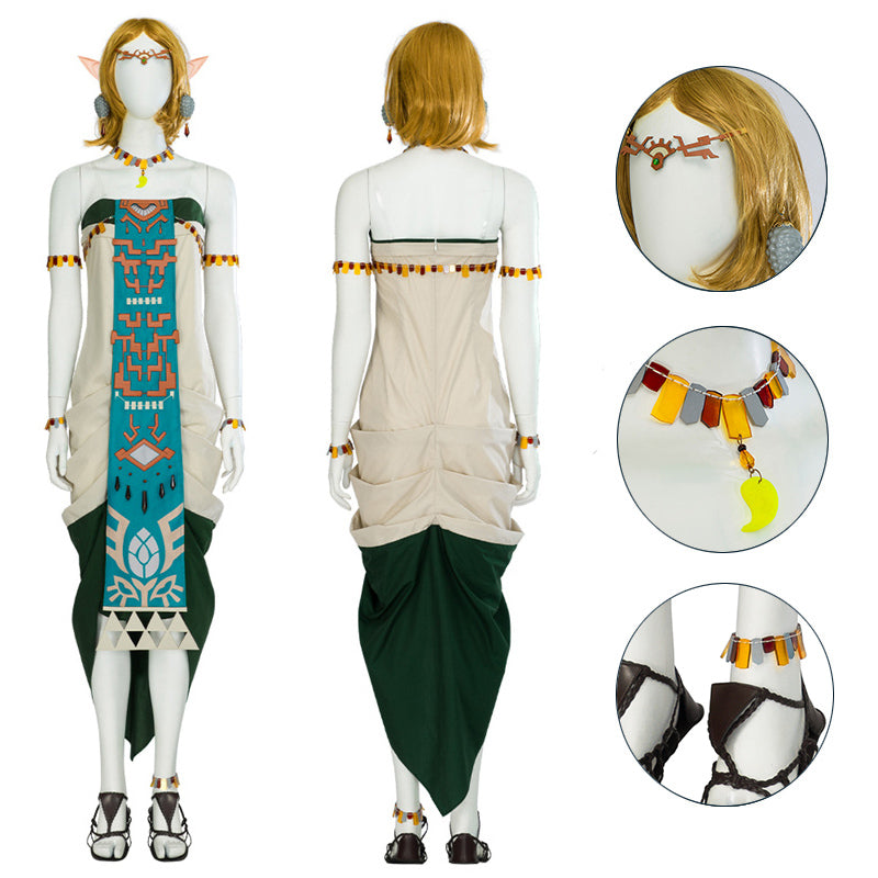 TOTK Zelda Zonai Dress Tears of The Kingdom Princess Zelda Cosplay Cos ...