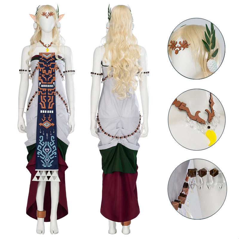 Queen Sonia Zelda Dress Tears of The Kingdom Princess Zelda TOTK Cospl ...