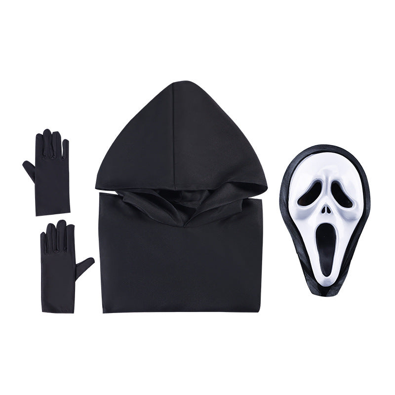 Kids Adult Scream Ghostface Cosplay Costume Halloween Horror Mask Robe ...