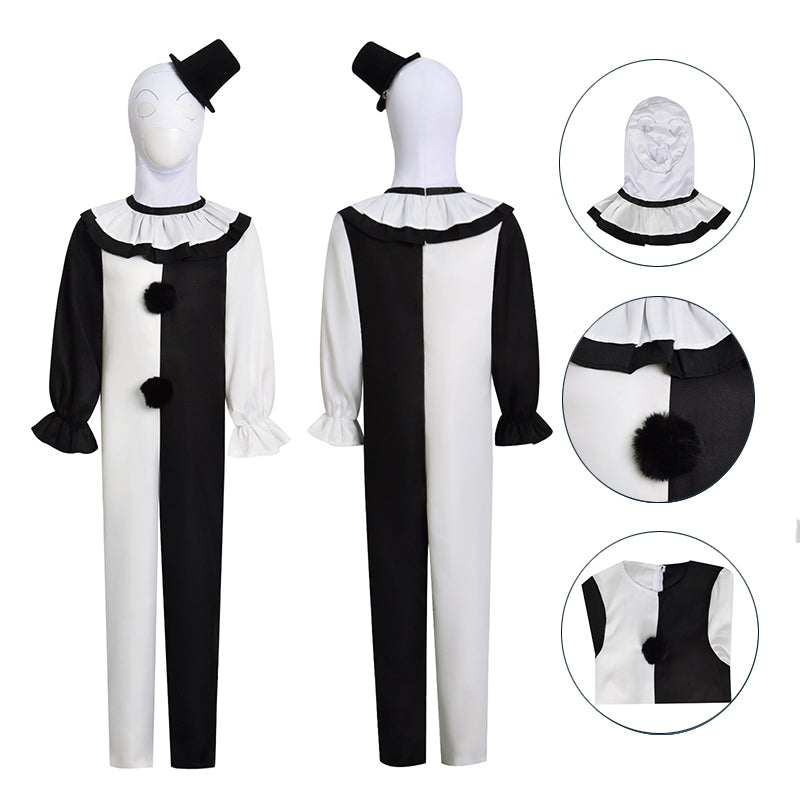 Terrifier 2 Cosplay Art The Clown Costume Mask Halloween Horror Evil J ...