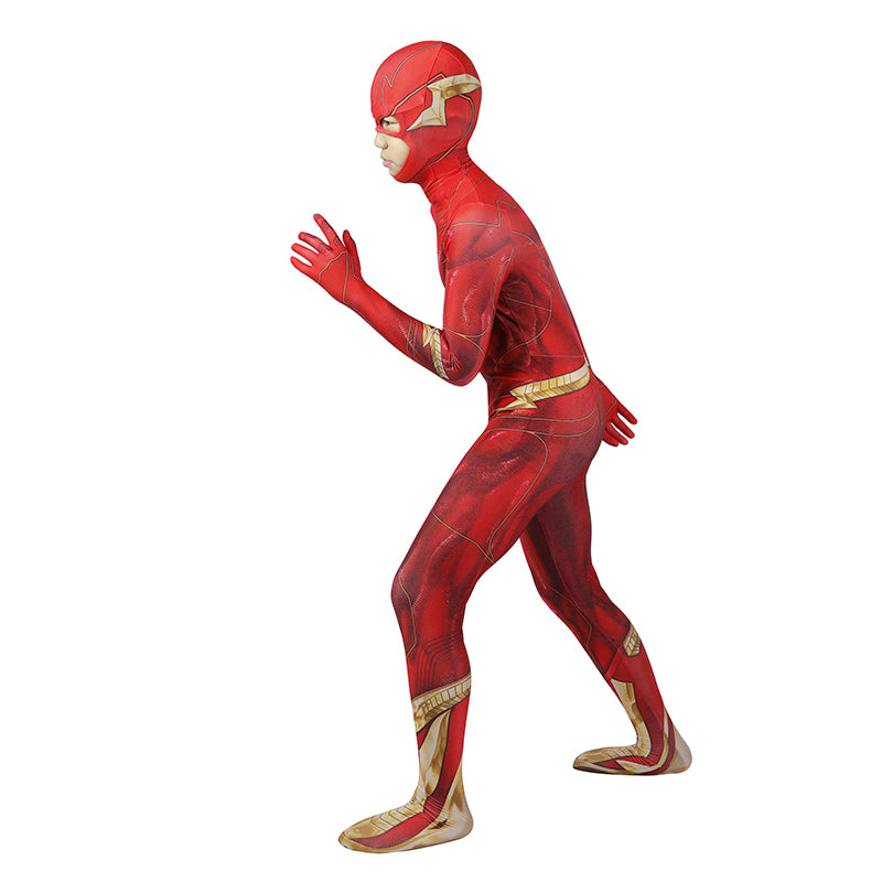 The Flash Barry Allen Cosplay Costume Superhero Flashpoint Jumpsuit Fo ...