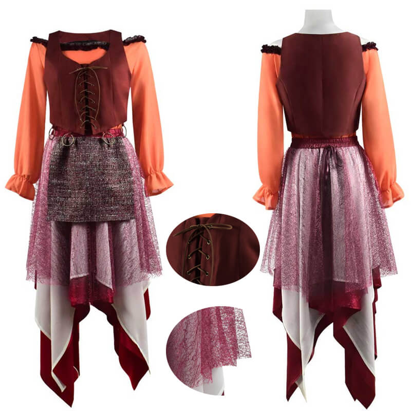 Mary Sanderson Costumes Hocus Pocus Cosplay Halloween Carnival Cosplay ...