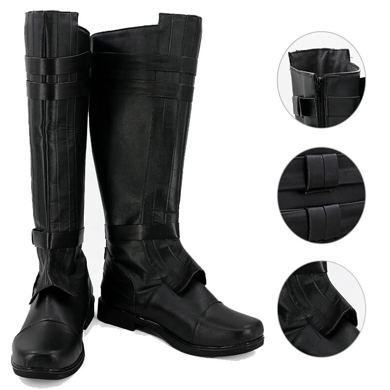 Star Wars Boots Anakin Skywalker Black Brown Shoes Halloween Boots ...